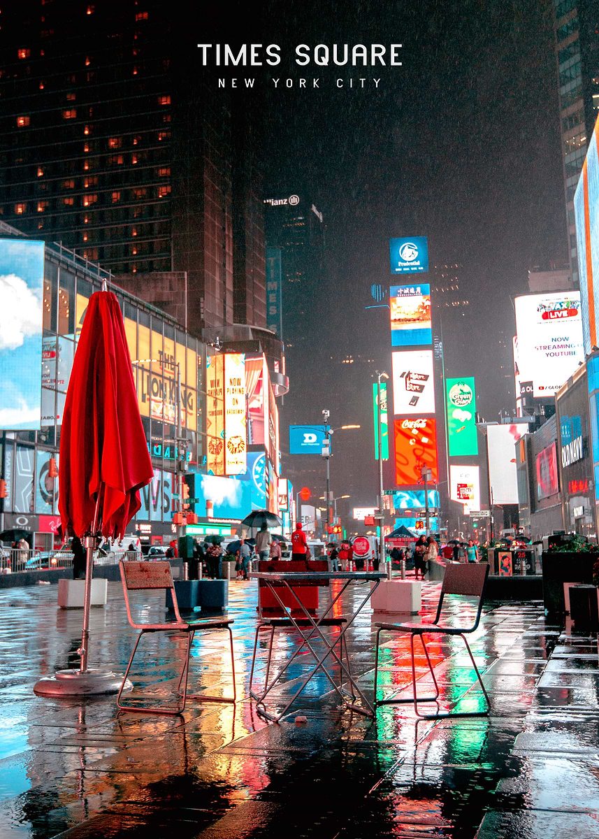 'Times Square ' Poster, picture, metal print, paint by Famous City ...