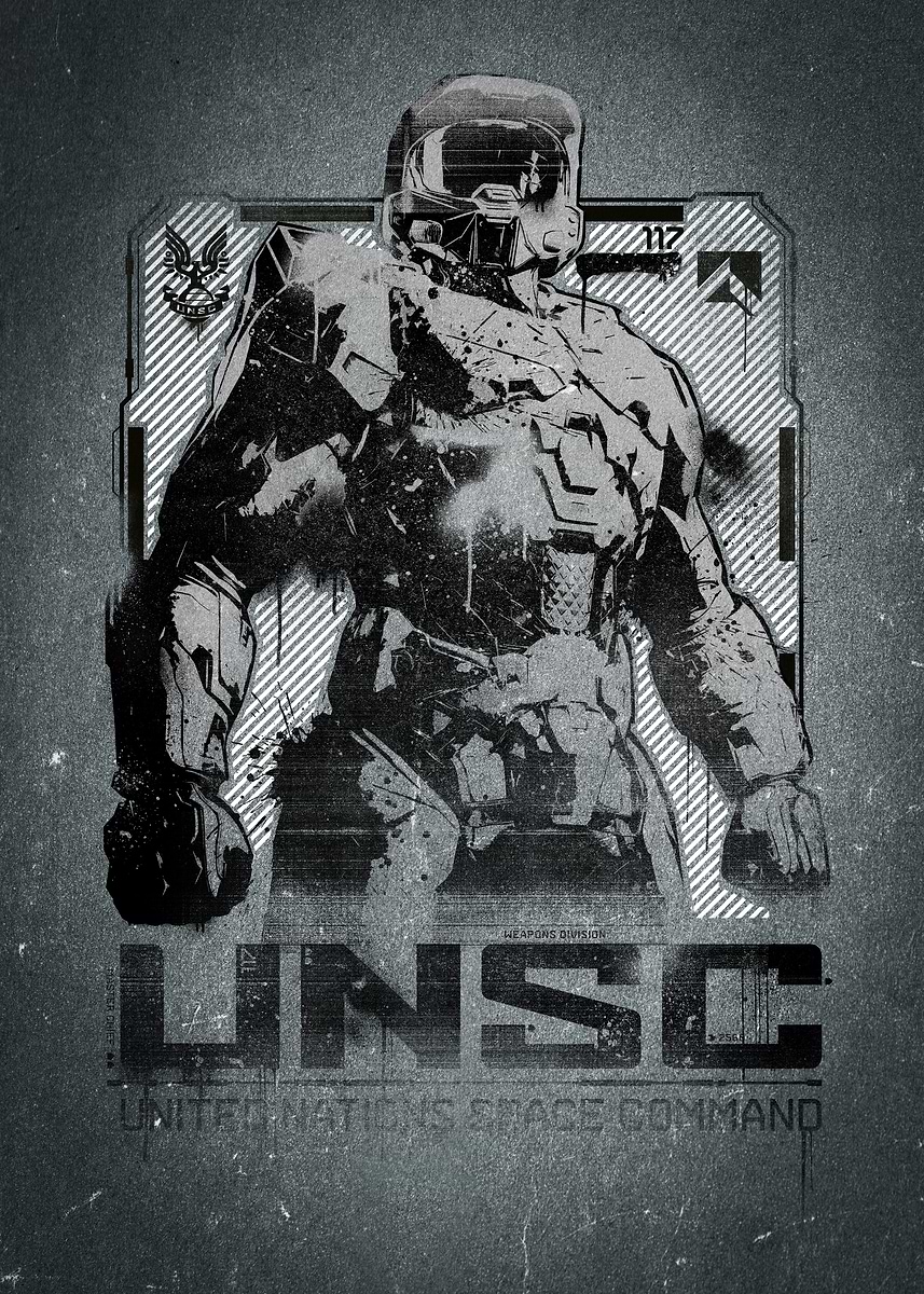 'UNSC Poster' Poster, picture, metal print, paint by Halo Game | Displate