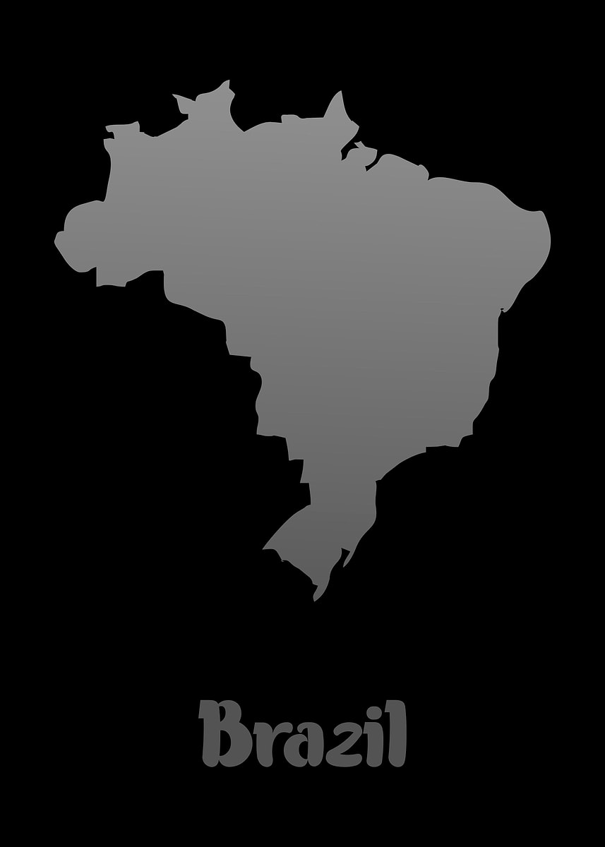 'Map Brazil' Poster, picture, metal print, paint by Dede Wiradinata ...