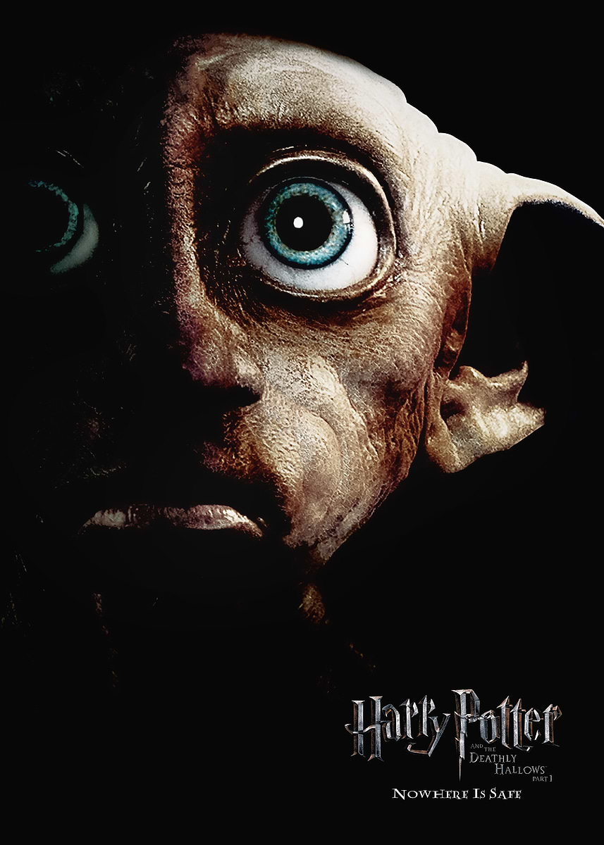 'HP7 Dobby Portrait' Poster, picture, metal print, paint by Wizarding ...