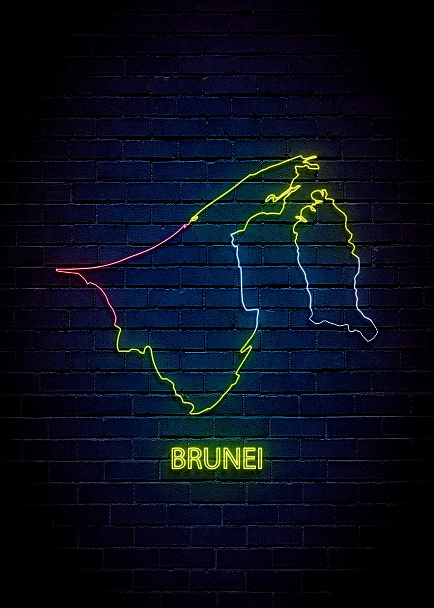 'brunei' Poster, picture, metal print, paint by ke ke | Displate