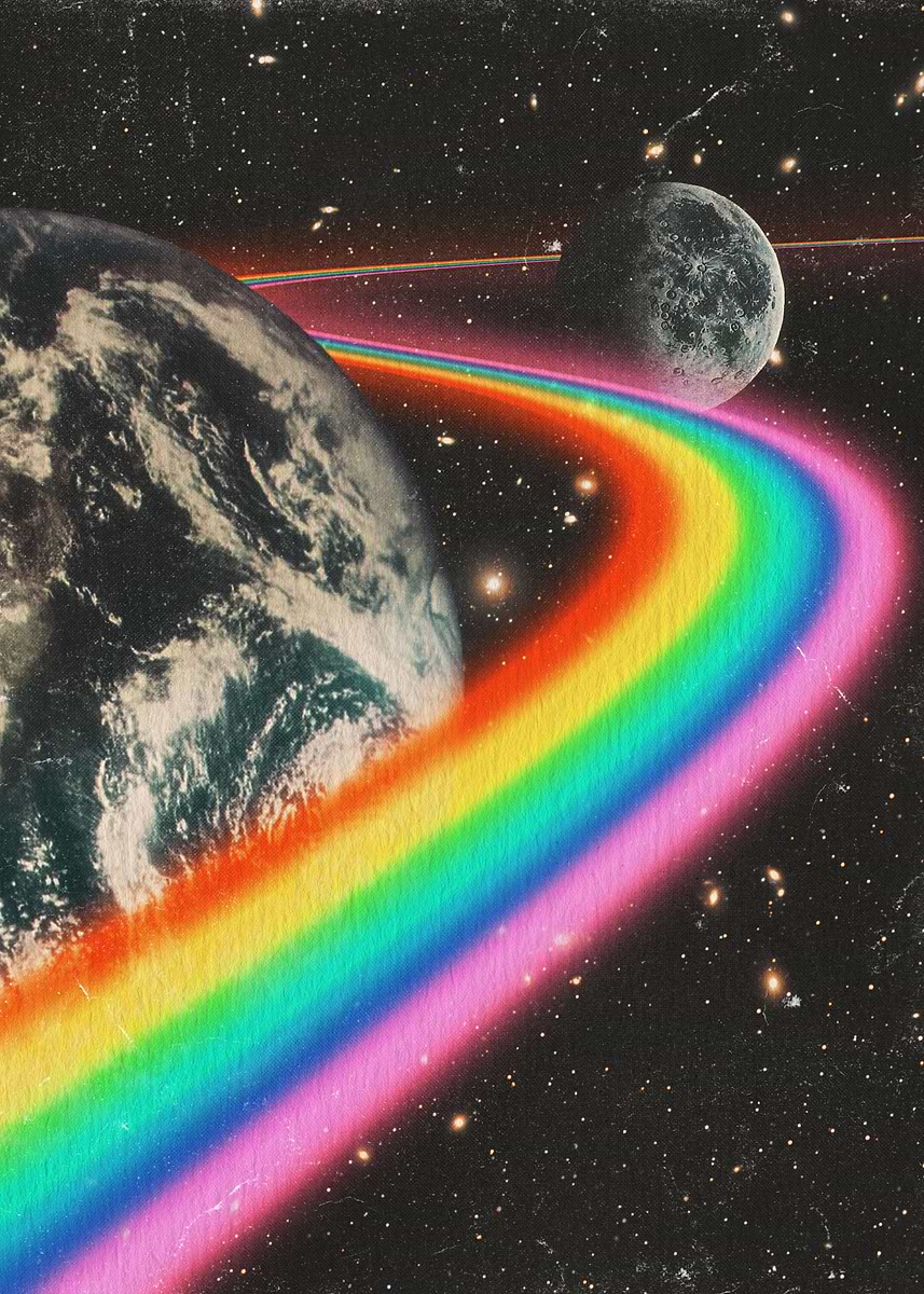 'Space Rainbow' Poster, picture, metal print, paint by Nibera Visuals ...