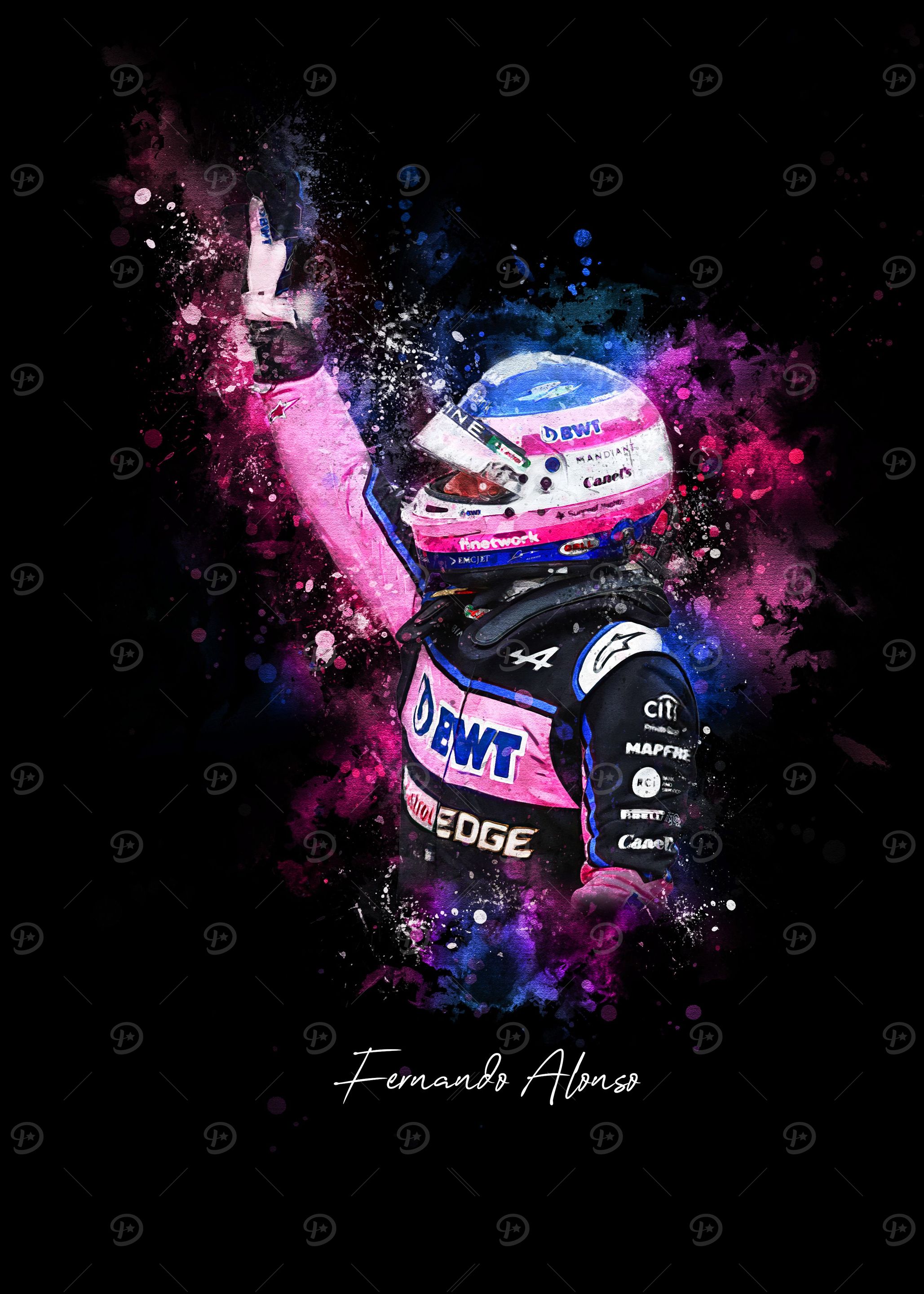'Fernando Alonso' Poster, picture, metal print, paint by DUKE STUDIO ...