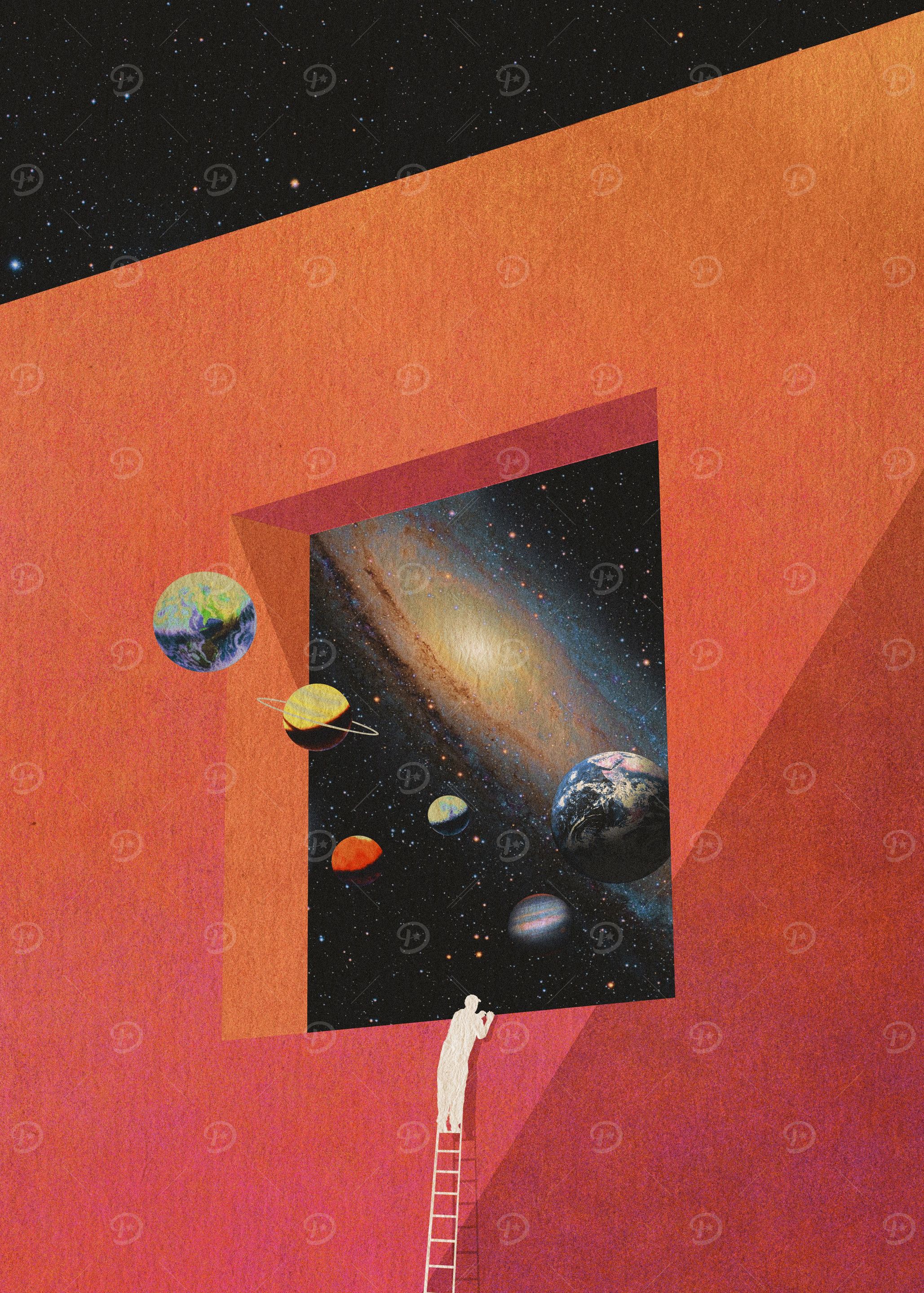 'Galaxy Observer' Poster, picture, metal print, paint by Nibera Visuals ...