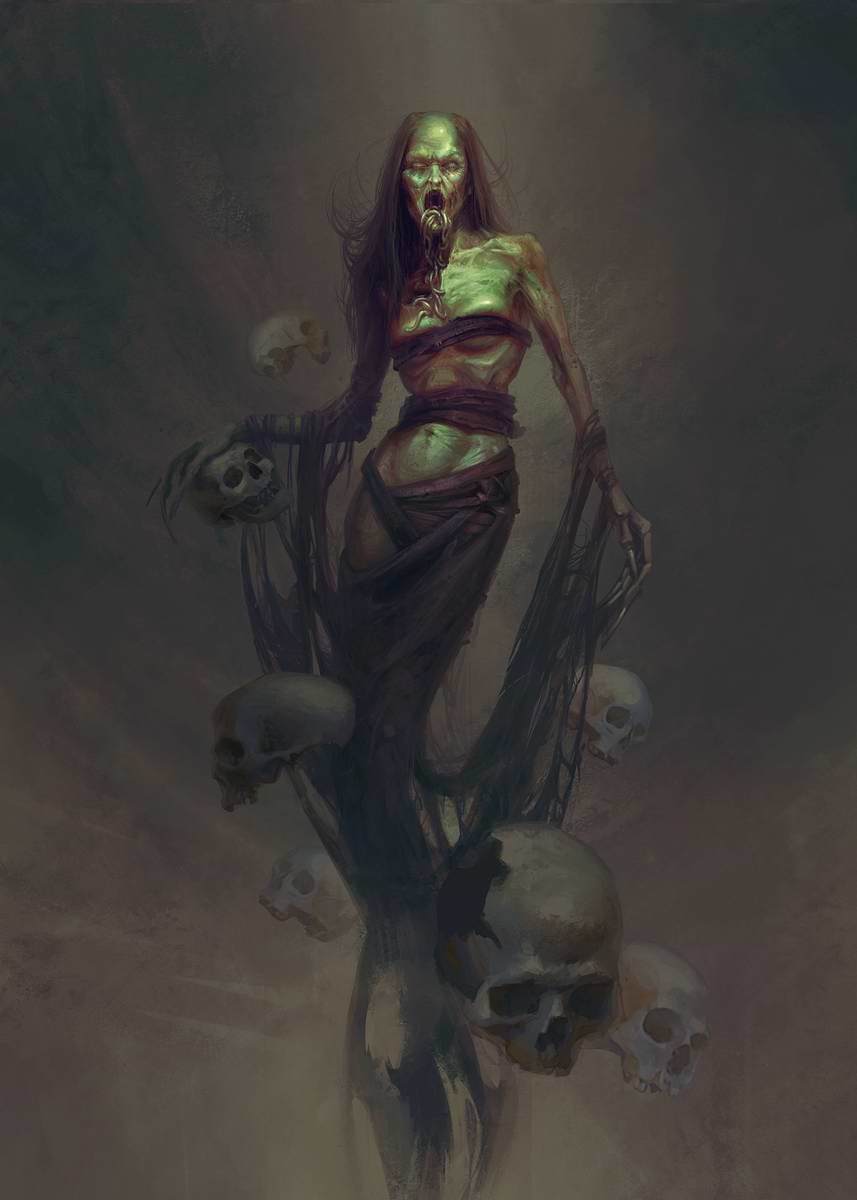 'Maggot Hag' Poster, picture, metal print, paint by Aleksandra Klepacka ...