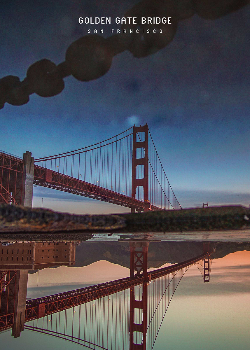 'Golden Gate Bridge ' Poster, picture, metal print, paint by Explore ...