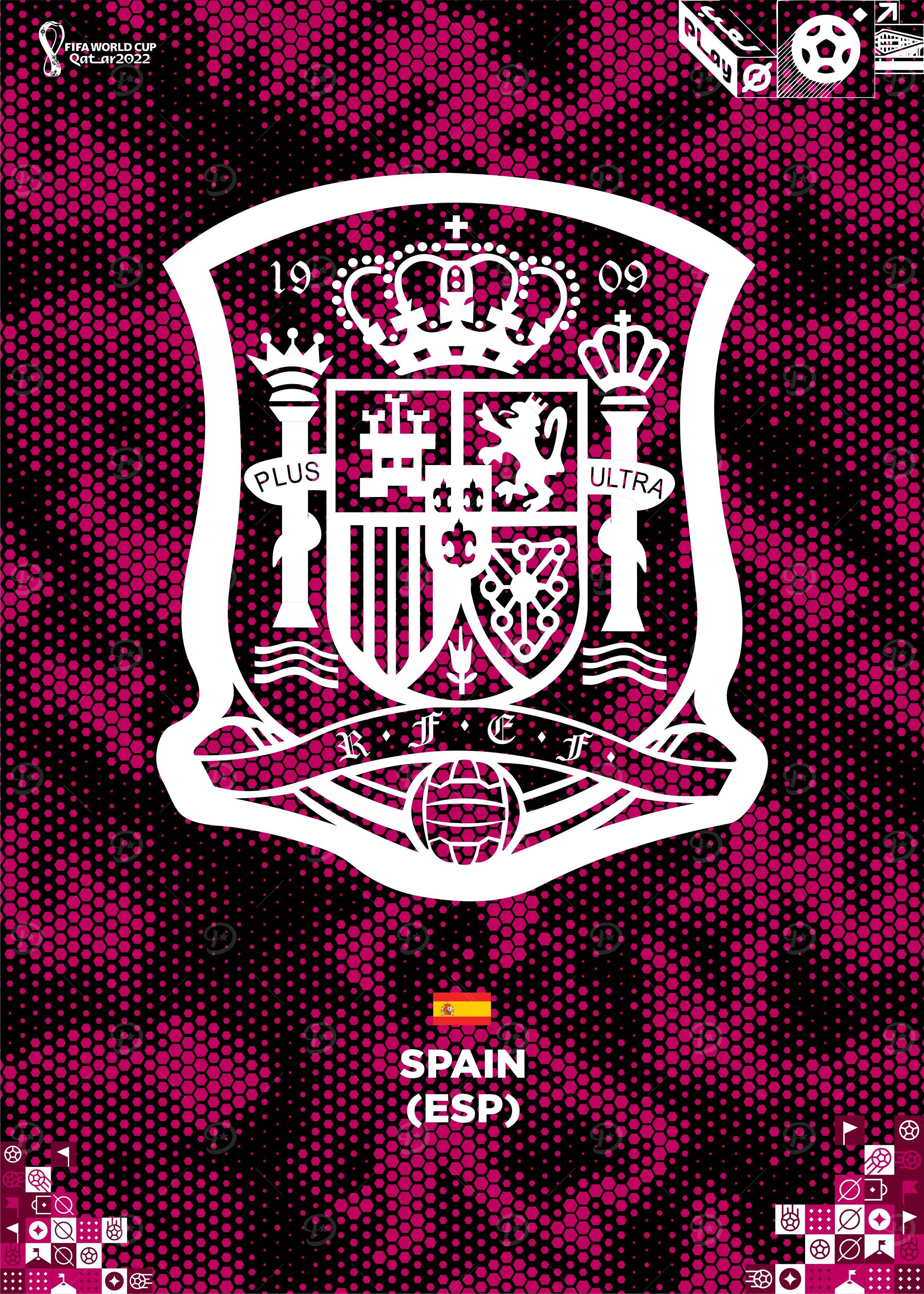 'world cup spain' Poster, picture, metal print, paint by Most Popular ...
