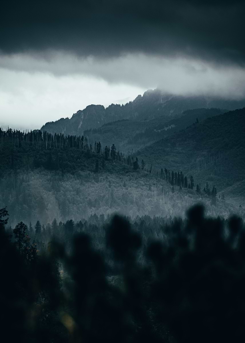 'Mountain moody' Poster, picture, metal print, paint by Adam Stolarczyk ...