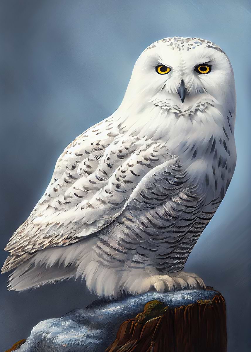 'Arctic Snowy Owl' Poster, picture, metal print, paint by Alexandru ...