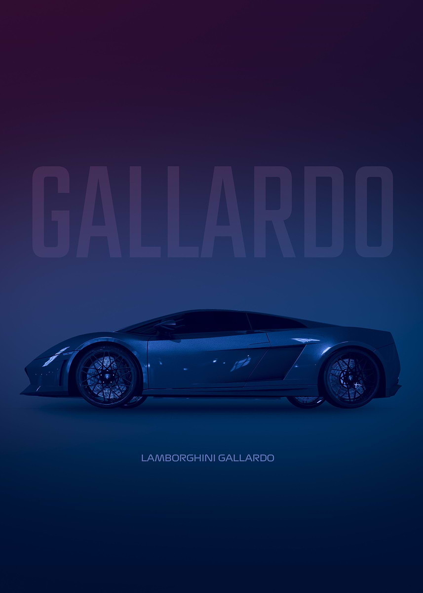 'Lamborghini Gallardo' Poster, picture, metal print, paint by Flizion ...
