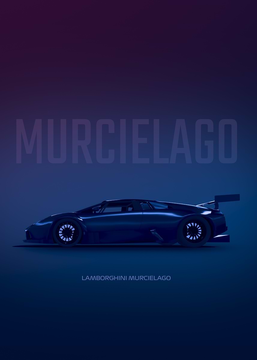 'Lamborghini Murcielago' Poster, picture, metal print, paint by Flizion ...