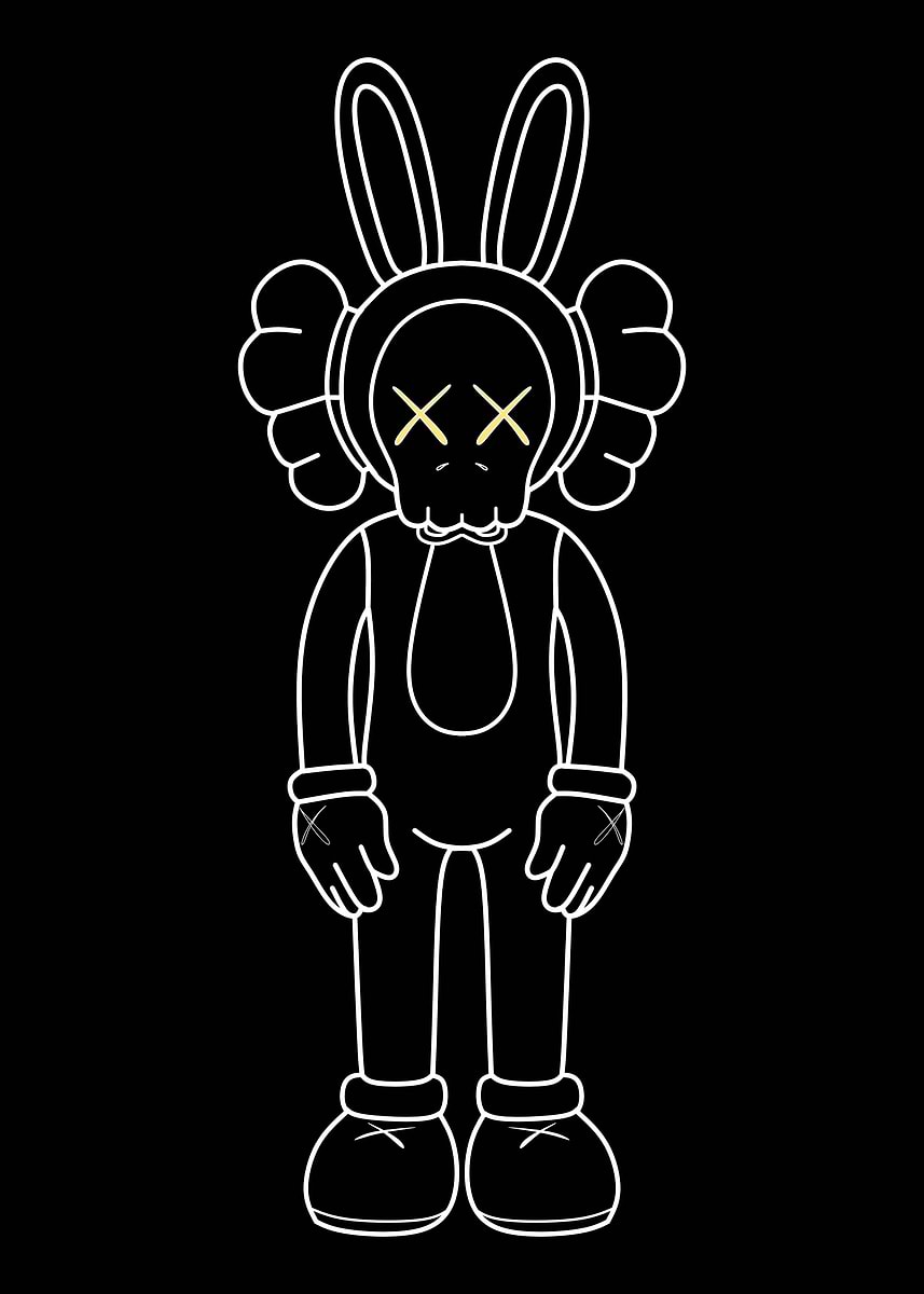 'kaws' Poster, picture, metal print, paint by Boon Edgar | Displate