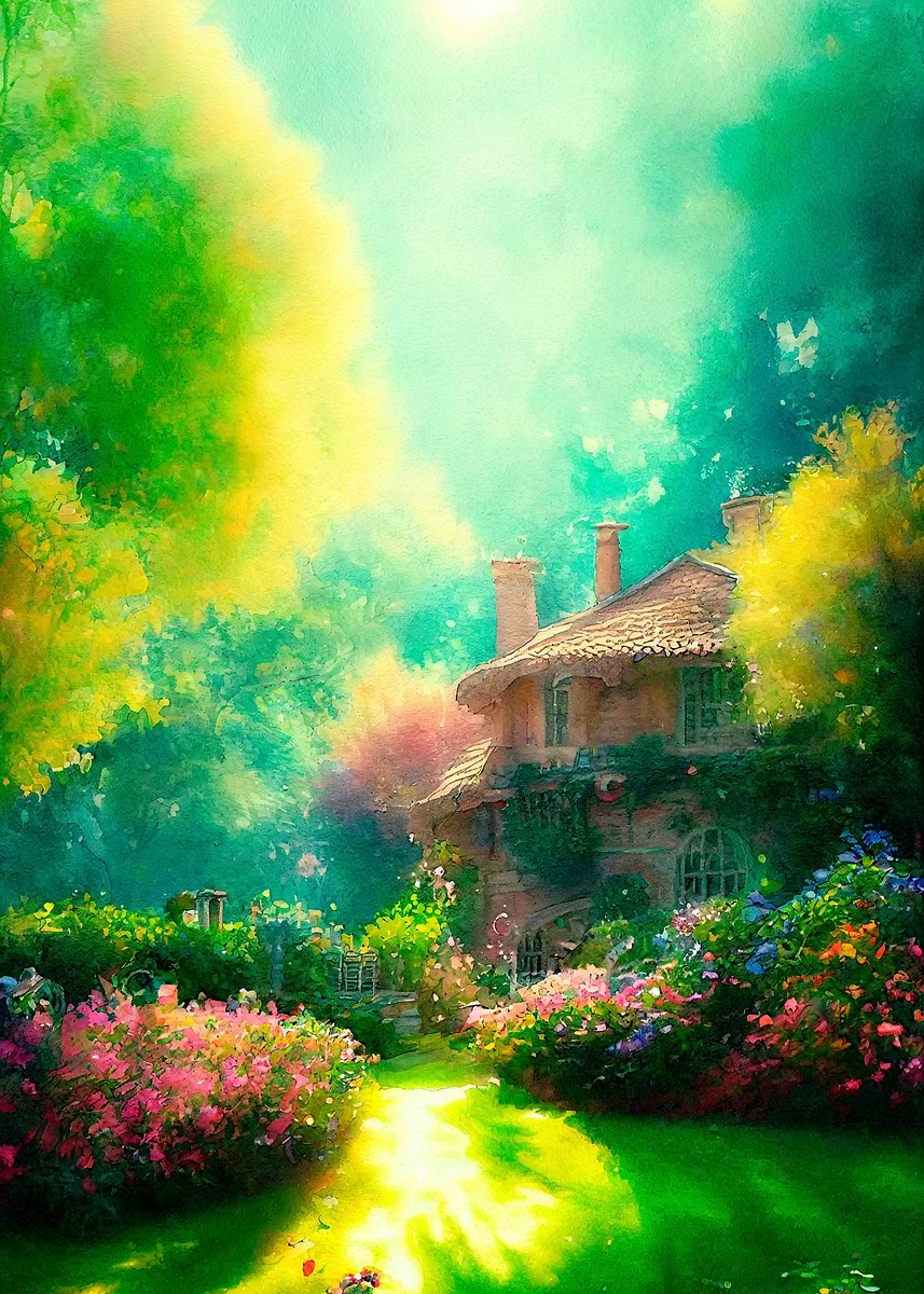 'House Painting 04' Poster, picture, metal print, paint by Tim | Displate