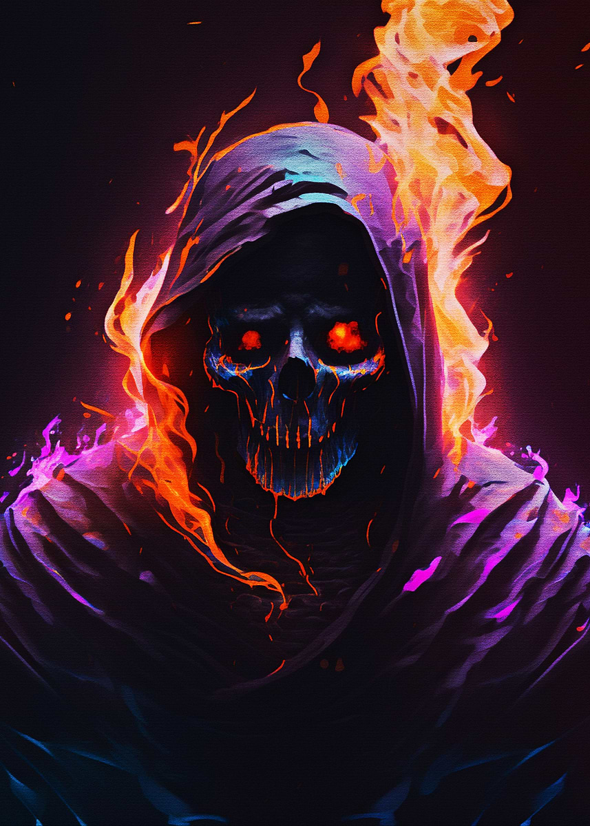 'Paint Fire wraith' Poster, picture, metal print, paint by Coffee ...
