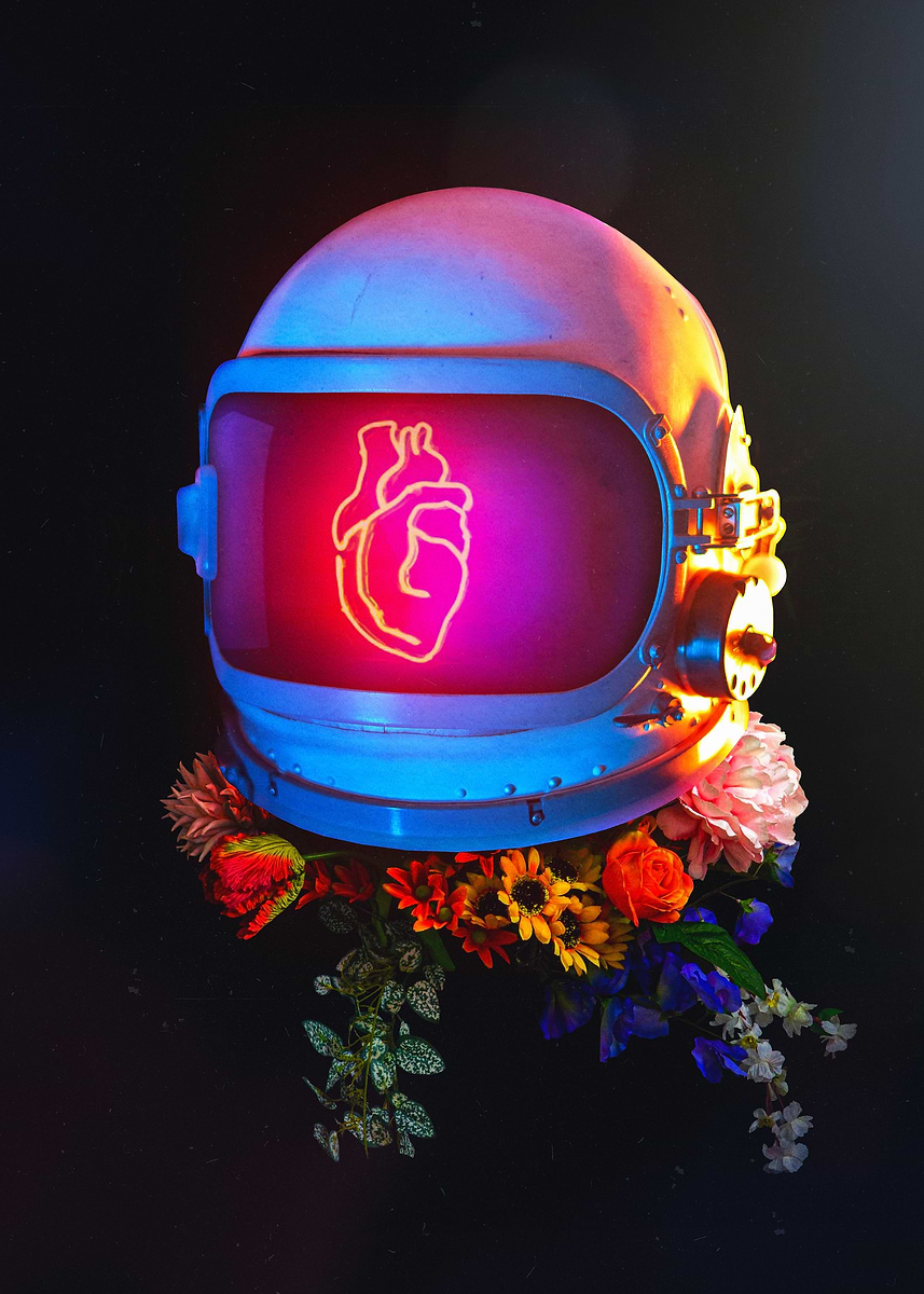 'Helmet' Poster, picture, metal print, paint by seam less | Displate