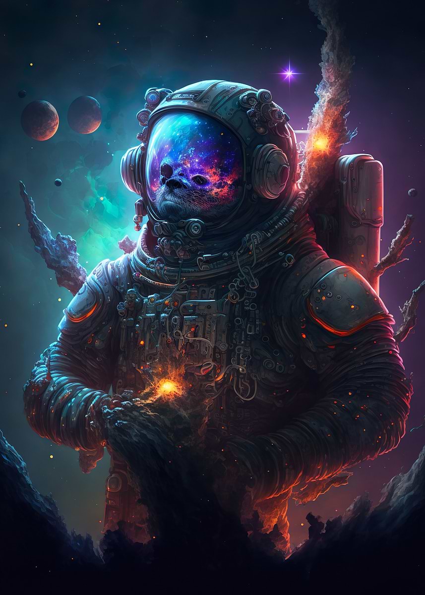 'Dissolving In Space' Poster, picture, metal print, paint by TESSERACT ...