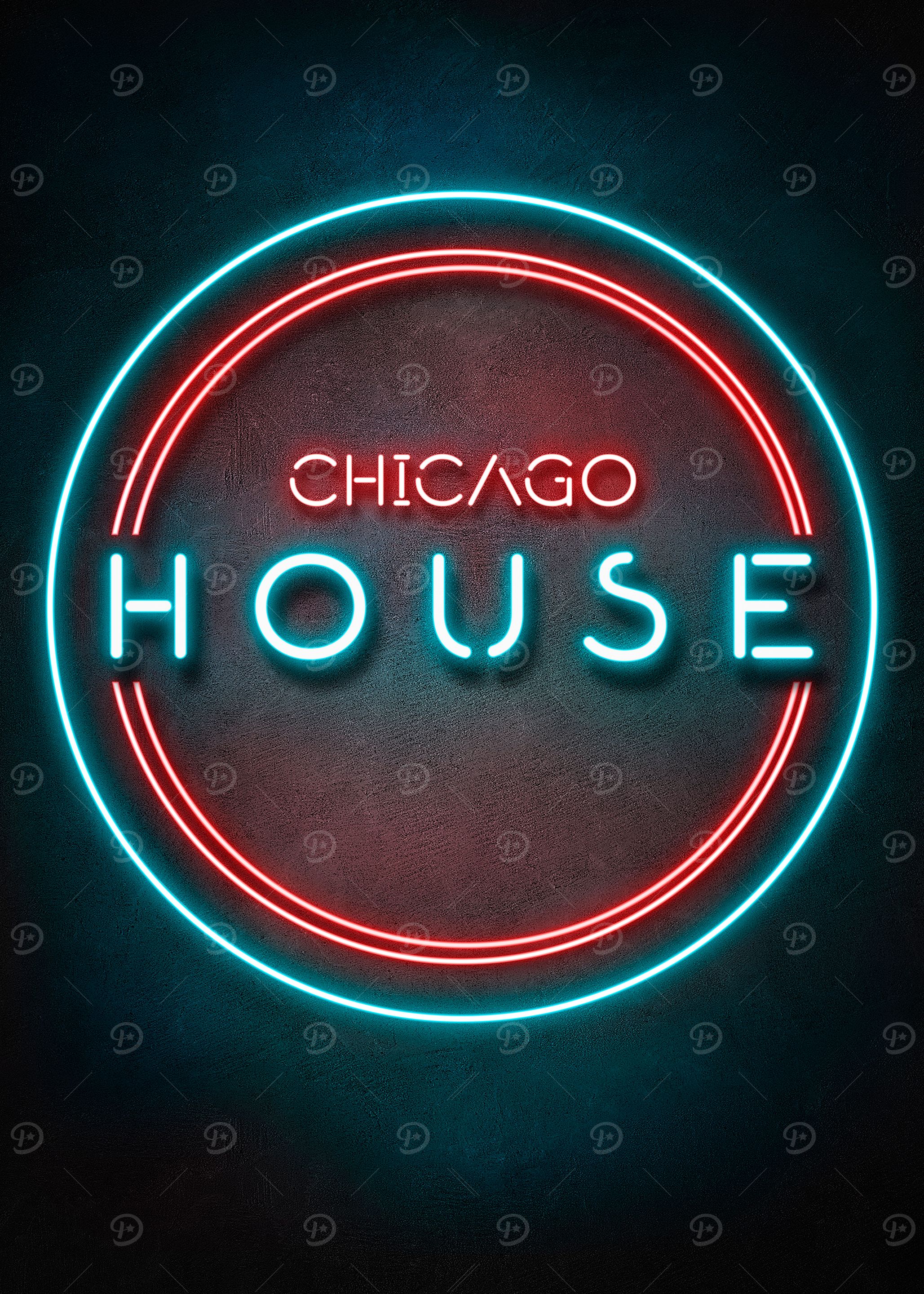 'CHICAGO HOUSE MUSIC' Poster, picture, metal print, paint by KIMIDIGI | Displate