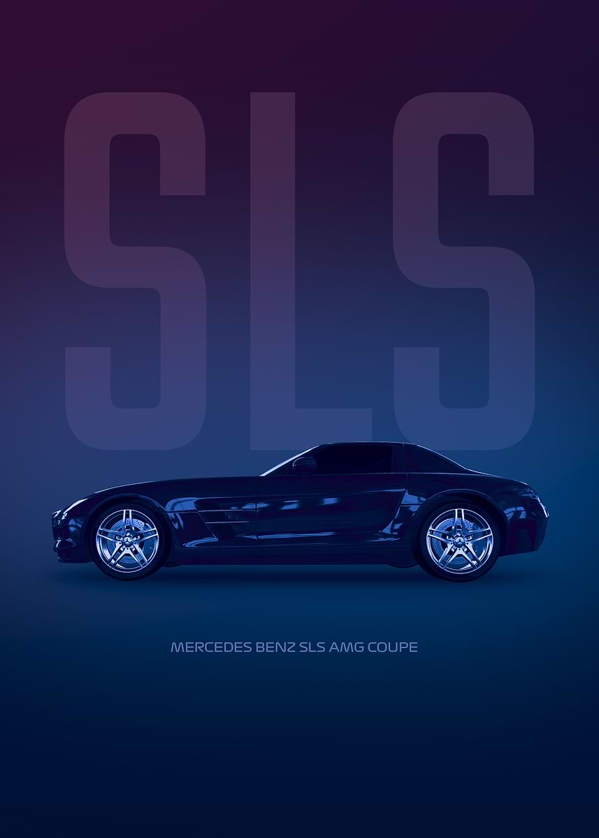 'Mercedes Benz SLS AMG' Poster, picture, metal print, paint by Flizion ...