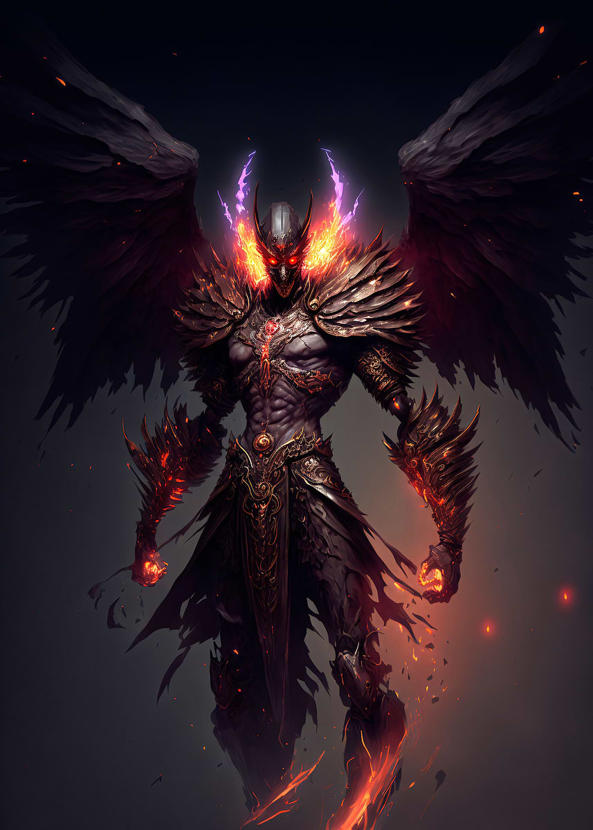'Angel Warrior 04' Poster, picture, metal print, paint by Tim | Displate