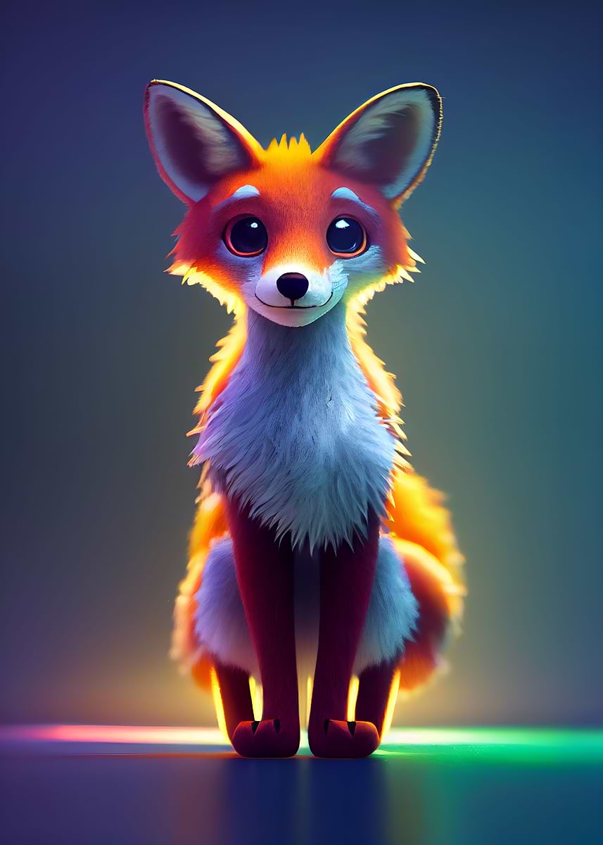 'Magic Fox' Poster, picture, metal print, paint by Valter Shabani ...