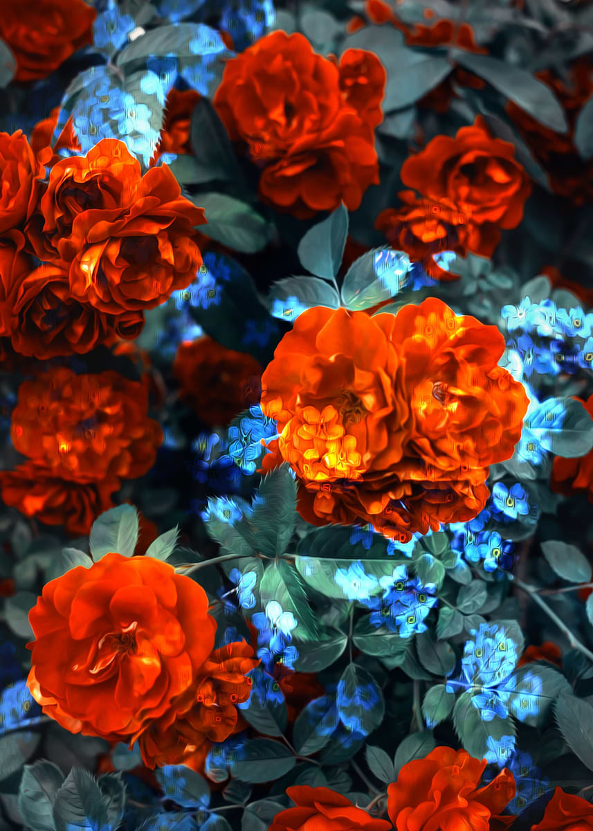 'Winter Flowers' Poster, picture, metal print, paint by vandervisuals ...