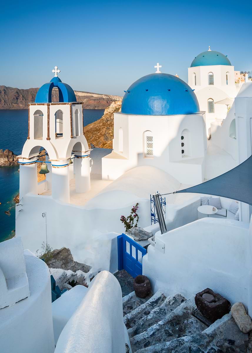 'Oia town Santorini Greece' Poster, picture, metal print, paint by ...