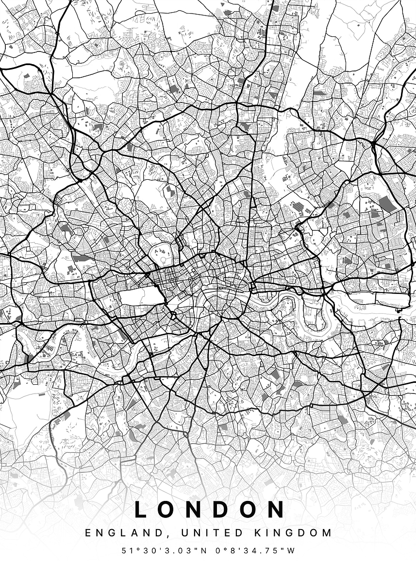 'London England' Poster, picture, metal print, paint by Kemi | Displate