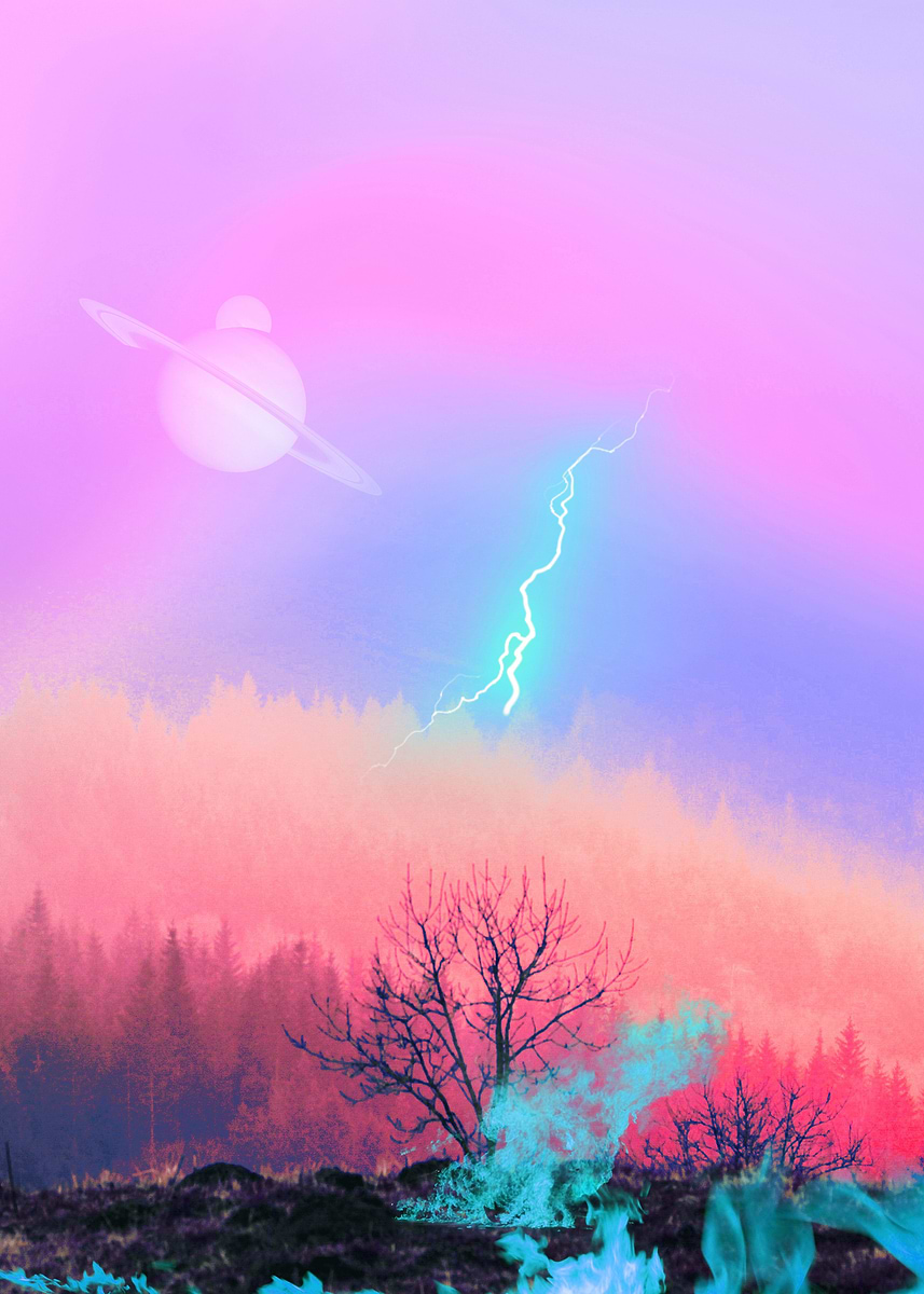 'Holy Fire' Poster, picture, metal print, paint by Braxxaz | Displate