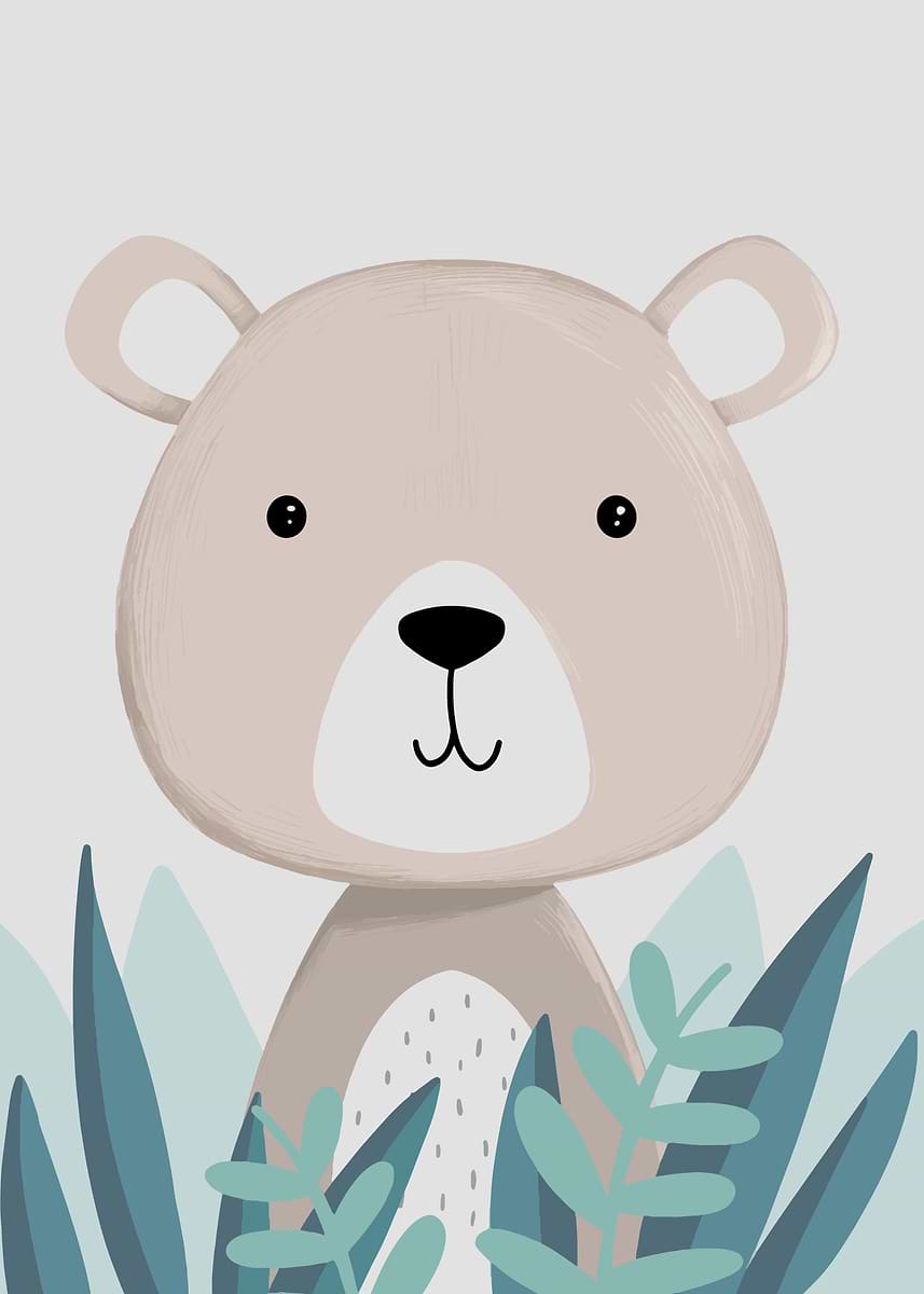 'Cute Bear ' Poster, picture, metal print, paint by Queensy Collin ...