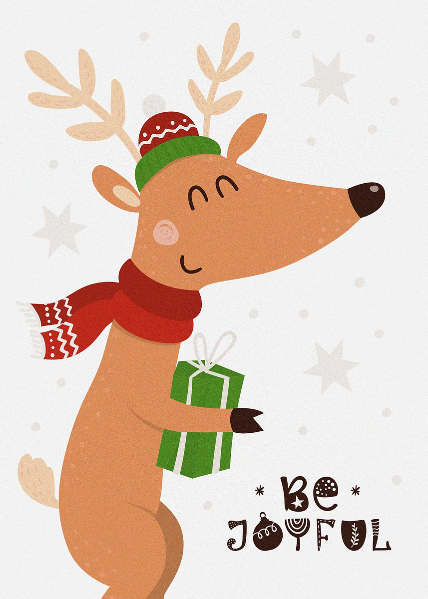 'Cute Animal Christmas' Poster, picture, metal print, paint by Nguyen ...