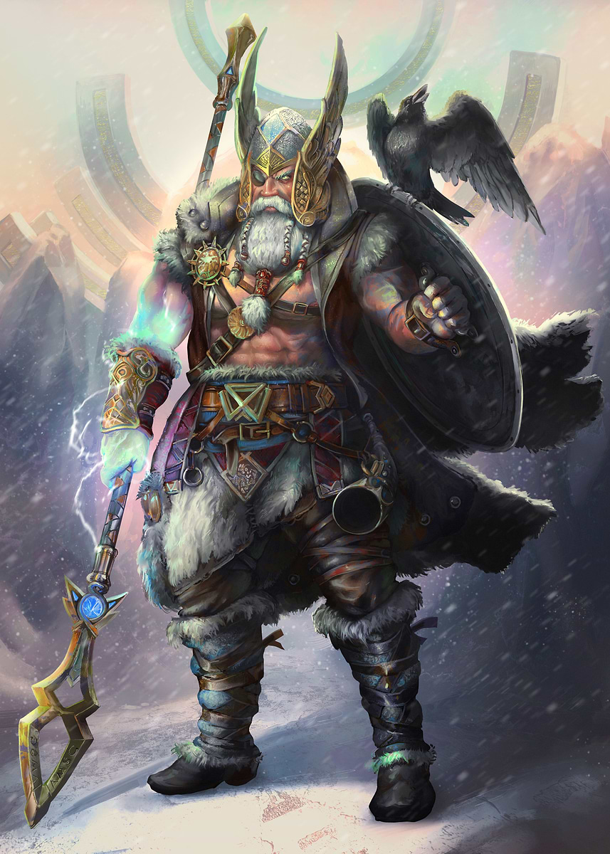 'Odin' Poster, picture, metal print, paint by Sunrise Game Studio ...