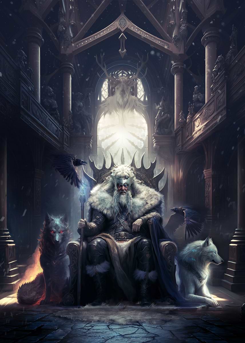 'Odin the Allfather' Poster, picture, metal print, paint by ikaruna ...