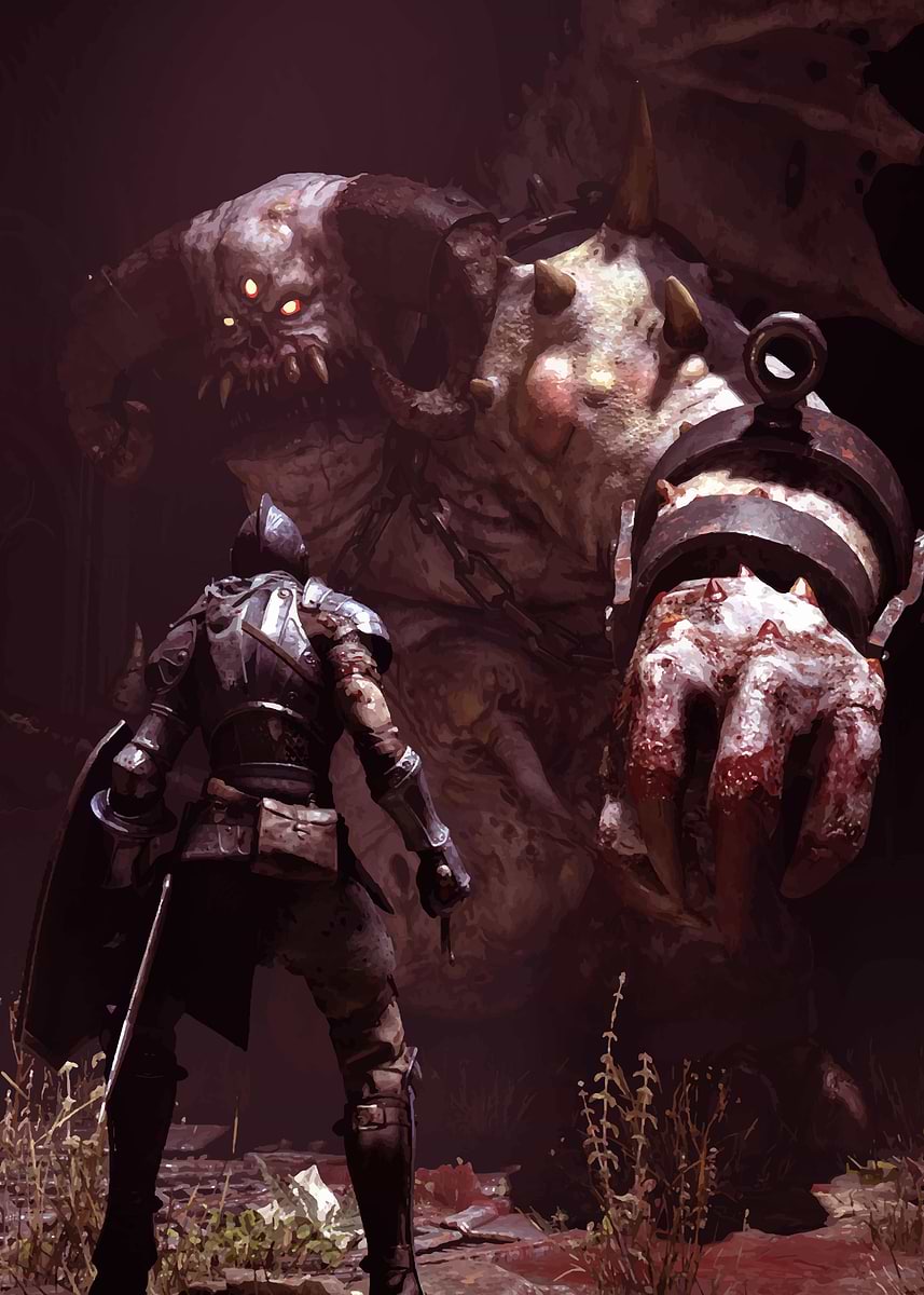 'demon soul ' Poster, picture, metal print, paint by aron ace | Displate