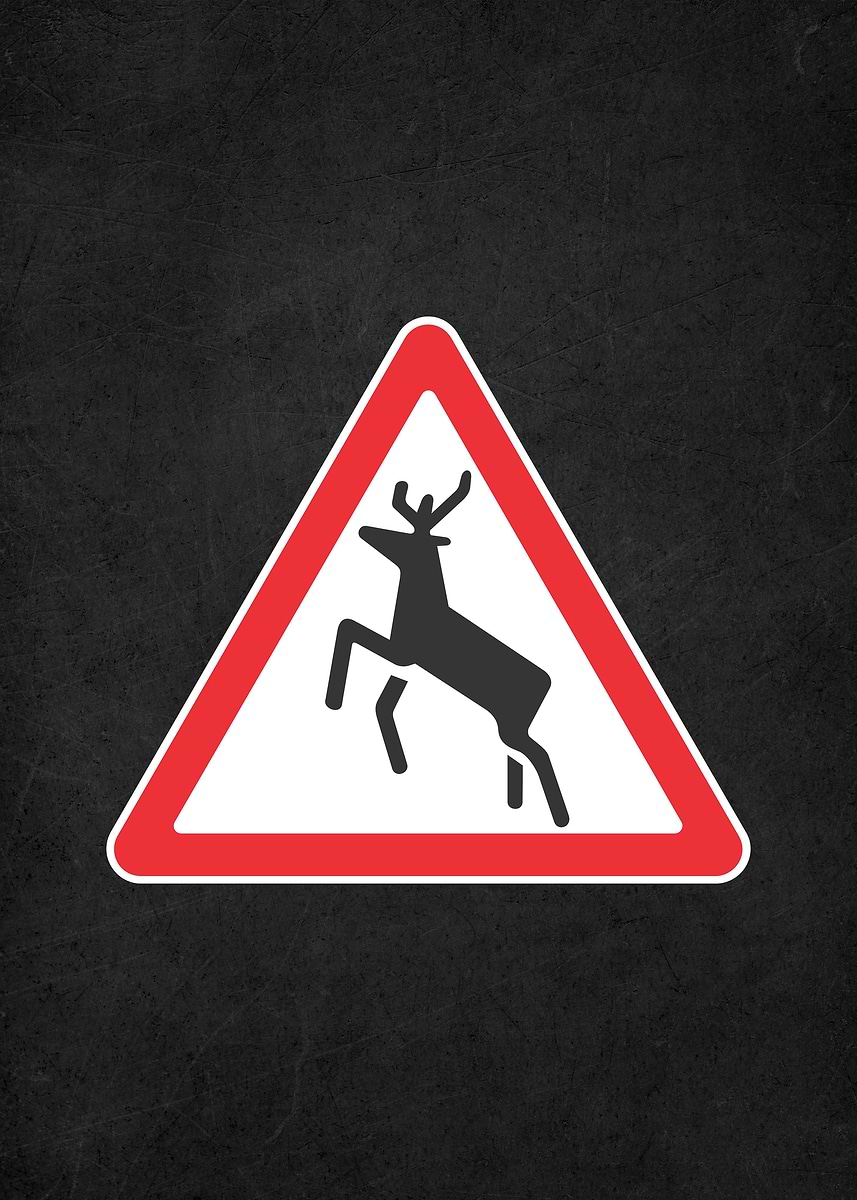 'caution warning sign' Poster, picture, metal print, paint by ...