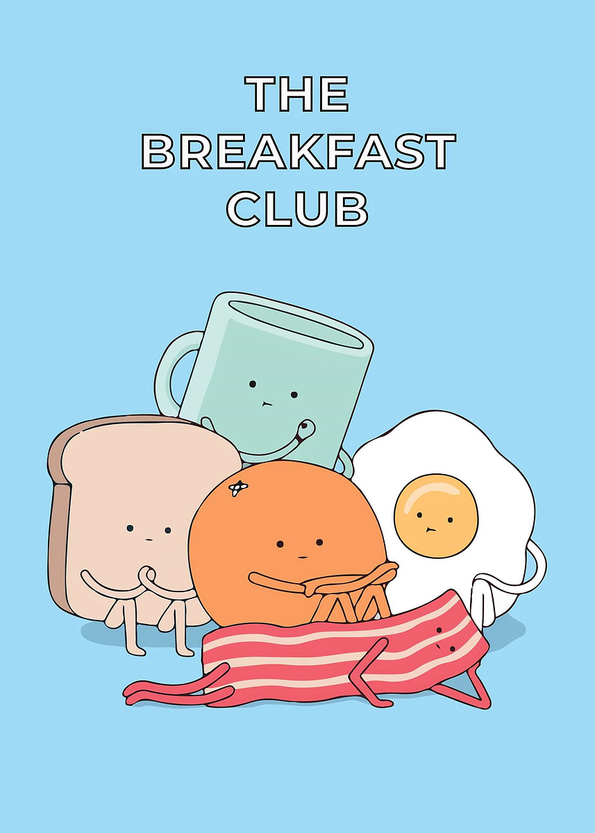 'The Breakfast Club Vintage' Poster, picture, metal print, paint by ...