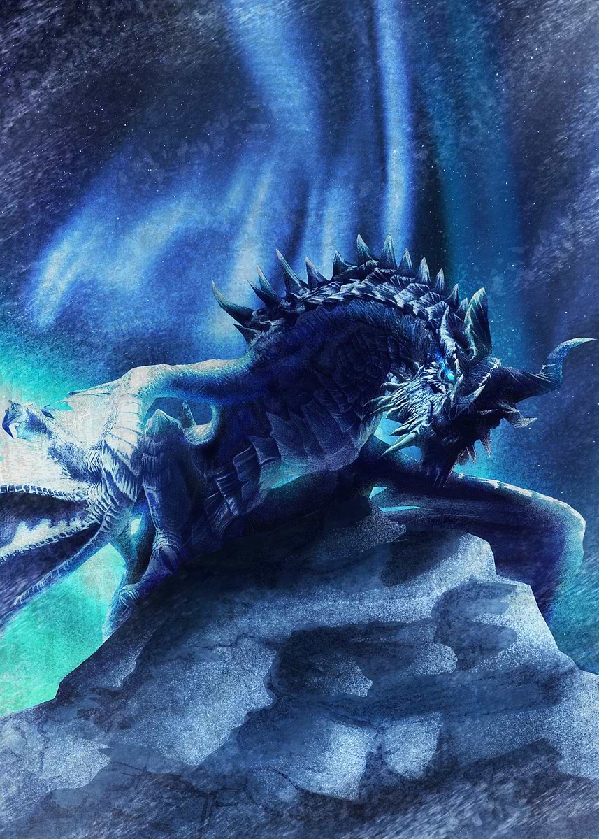 'Paarthurnax Illustration' Poster, picture, metal print, paint by The ...