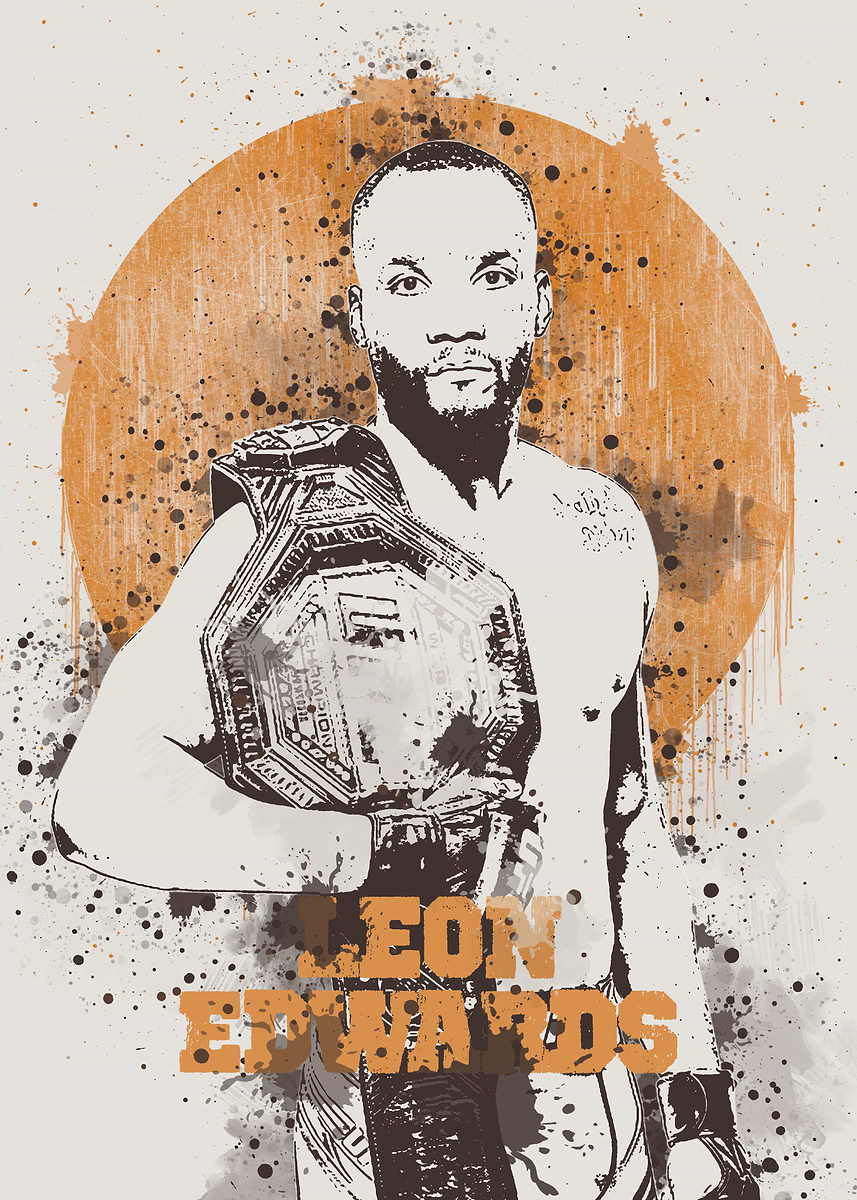 'leon edwards painting art' Poster, picture, metal print, paint by jaka ...
