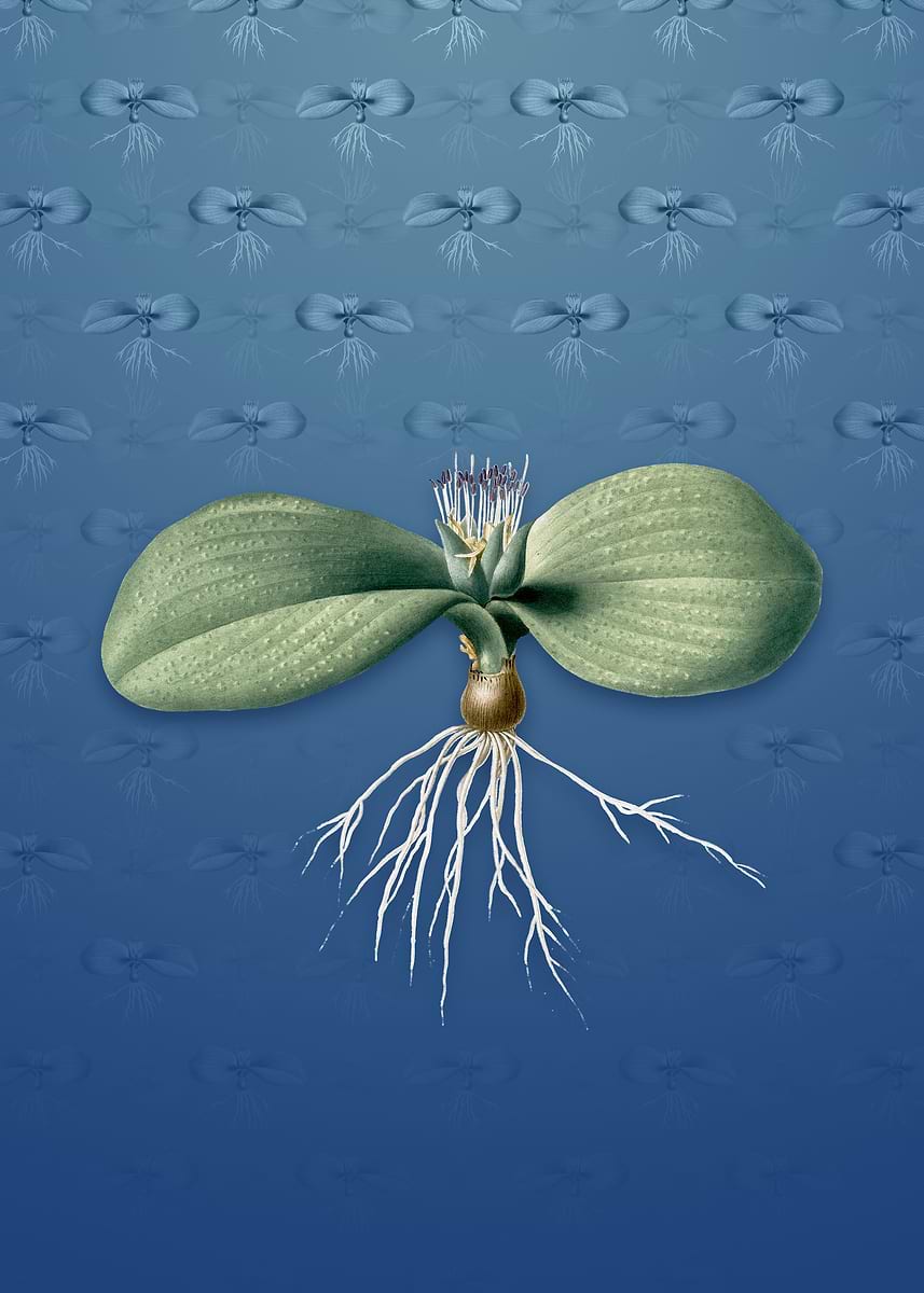 'Vintage Massonia Pustulata' Poster, picture, metal print, paint by ...