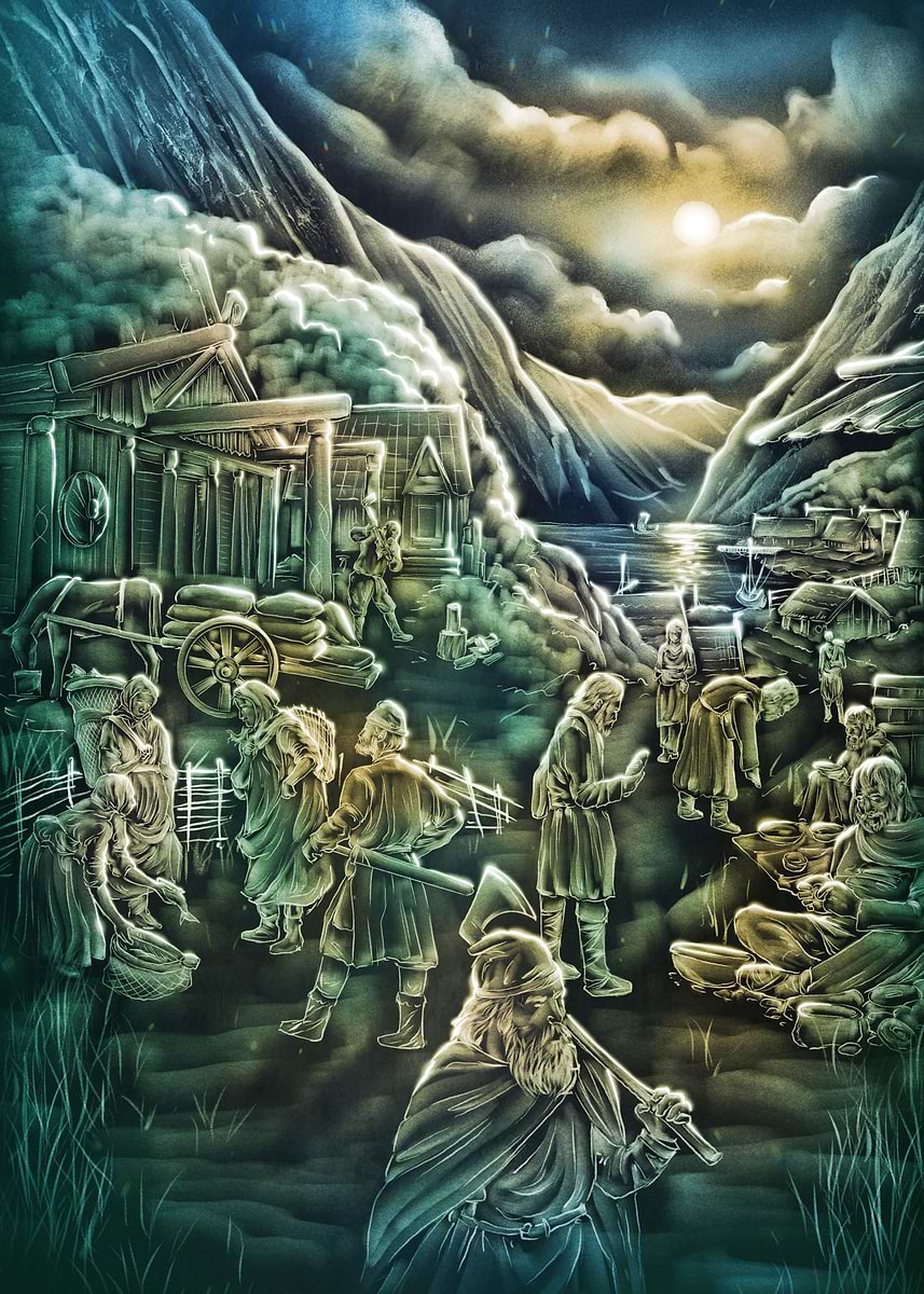 'Midgard After Ragnarok' Poster, picture, metal print, paint by Einarrs ...