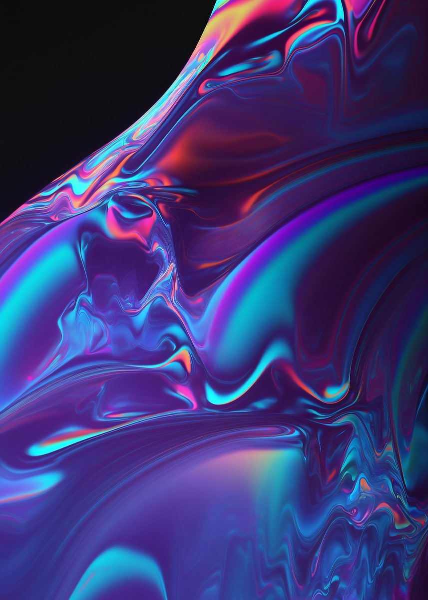 'Fluid Flow' Poster, picture, metal print, paint by Qrisio | Displate