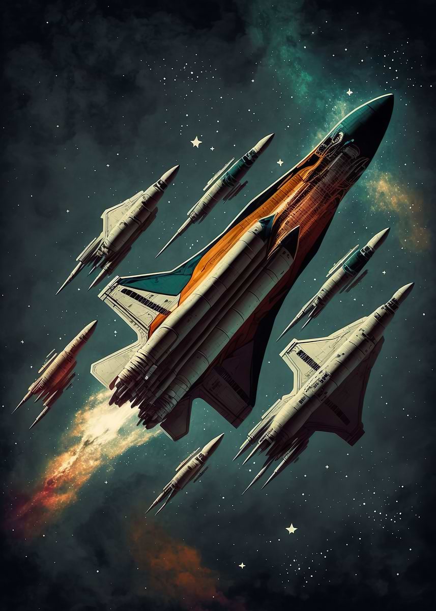 'Space Shuttles' Poster, picture, metal print, paint by royalsigns ...