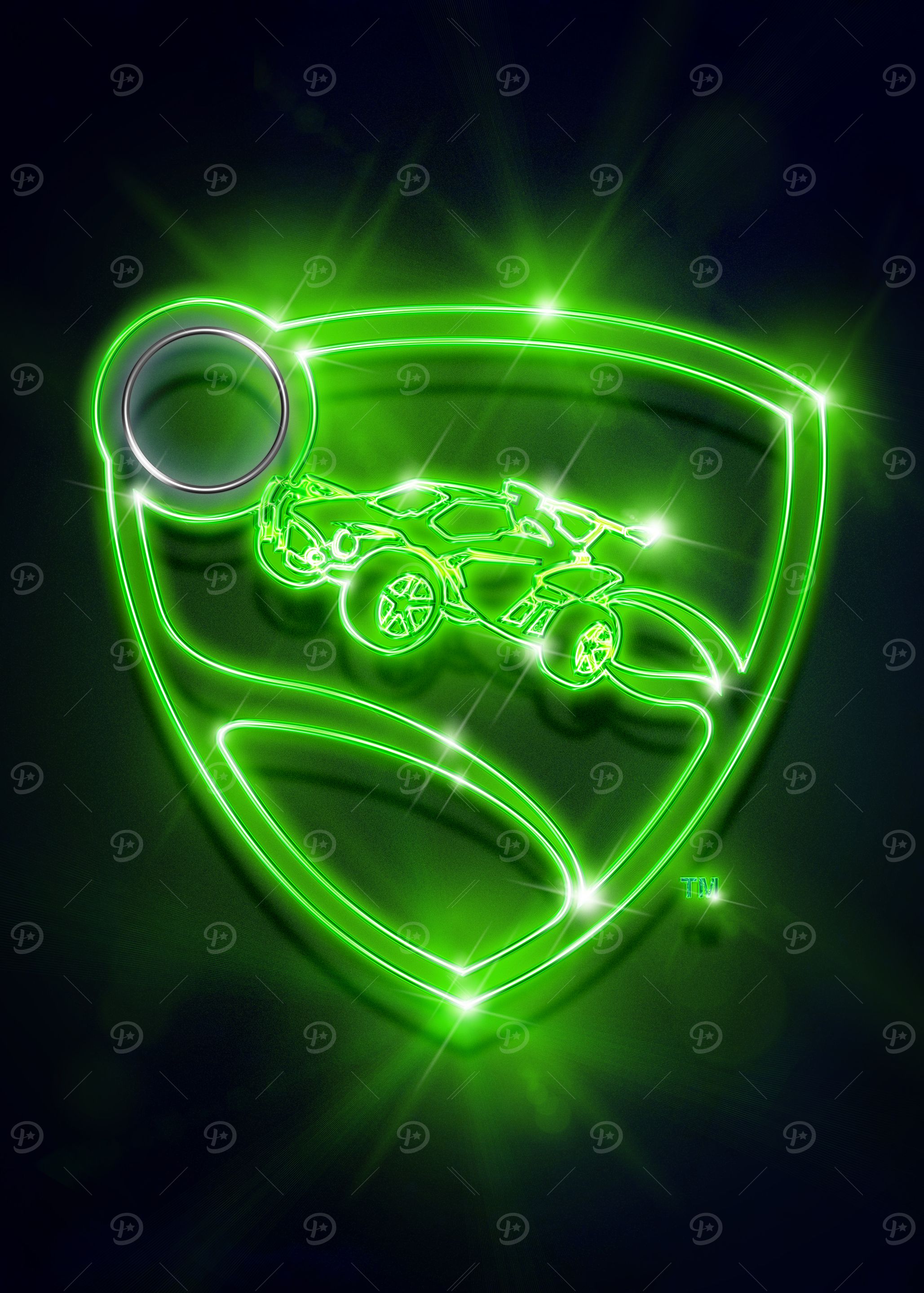 'Neon Green' Poster, picture, metal print, paint by Rocket League ...