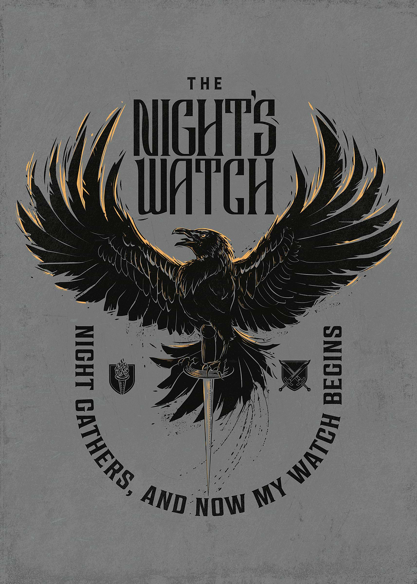 'The Night's Watch 2' Poster, picture, metal print, paint by Game of ...