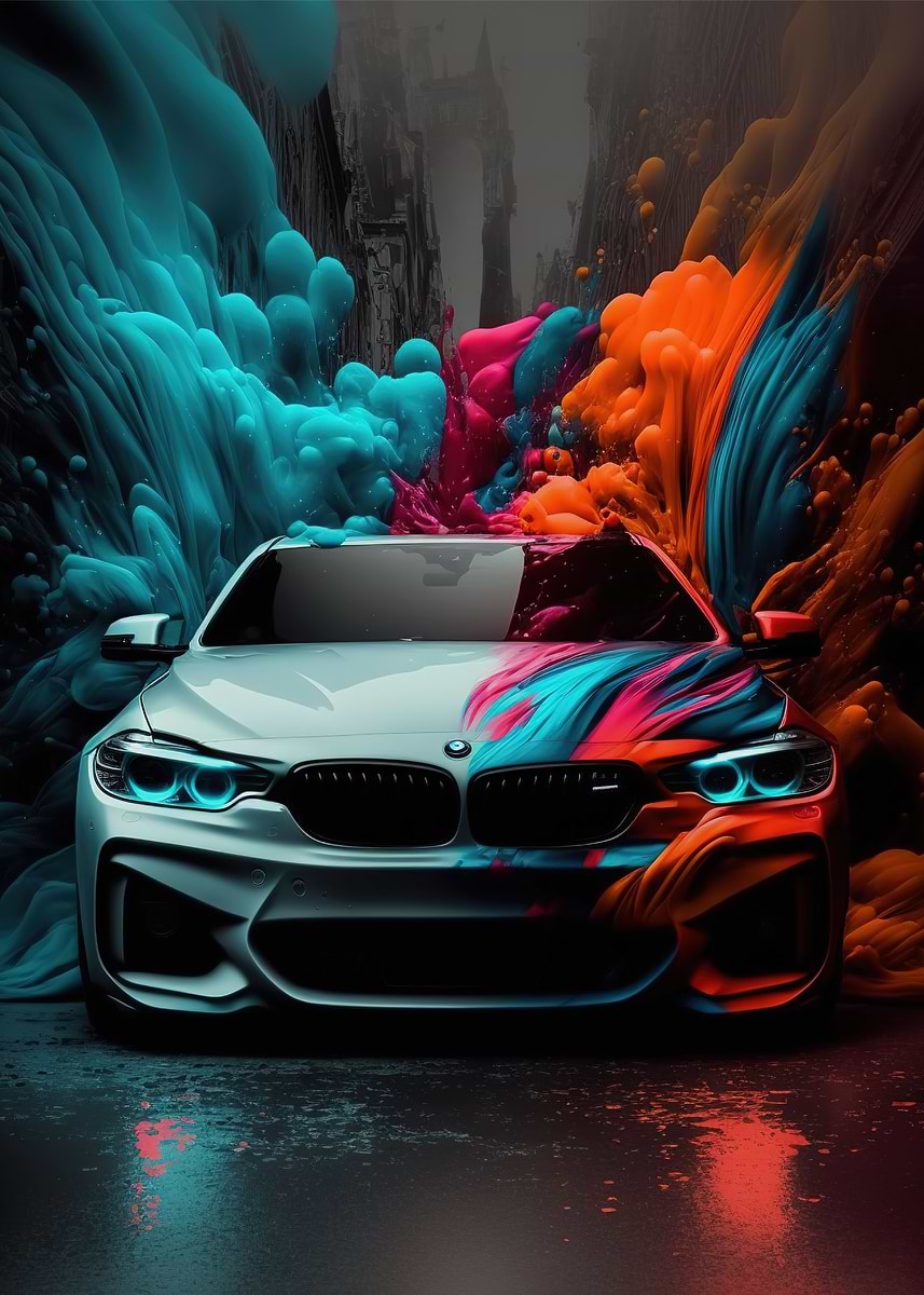 'BMW futuristic art' Poster, picture, metal print, paint by Mdisplate ...