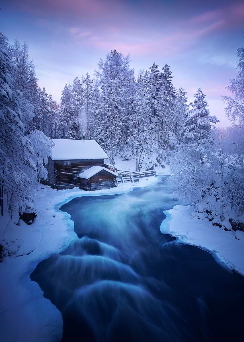 'Freezing Flow' Poster, picture, metal print, paint by Julius Kähkönen ...