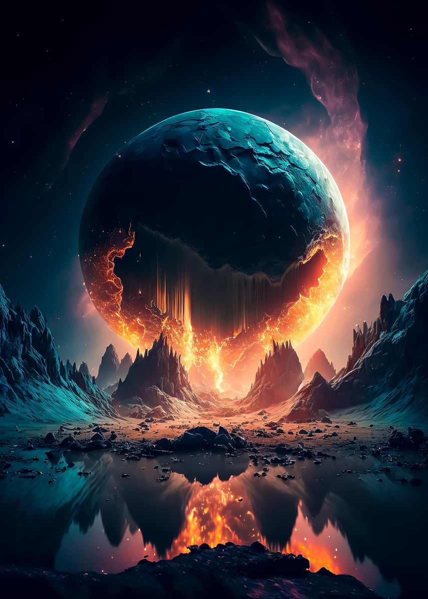 'Collision ' Poster, picture, metal print, paint by James Garcia | Displate