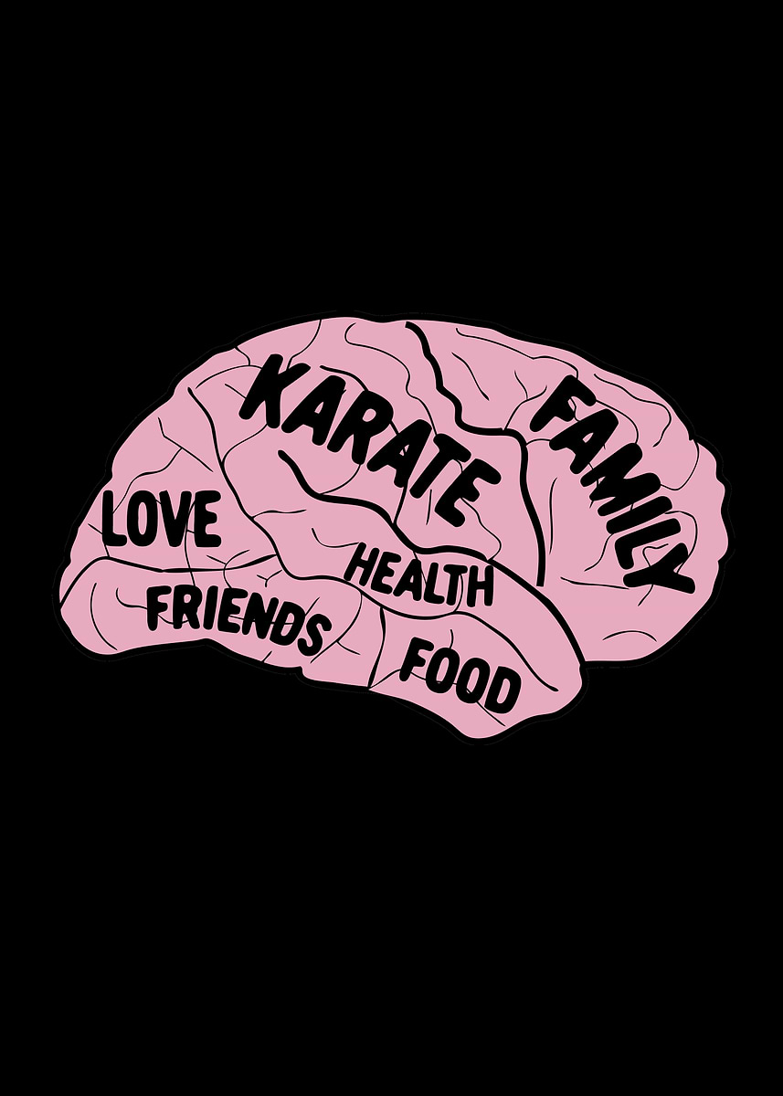 'Karate Brain' Poster, picture, metal print, paint by MarkOnDark | Displate