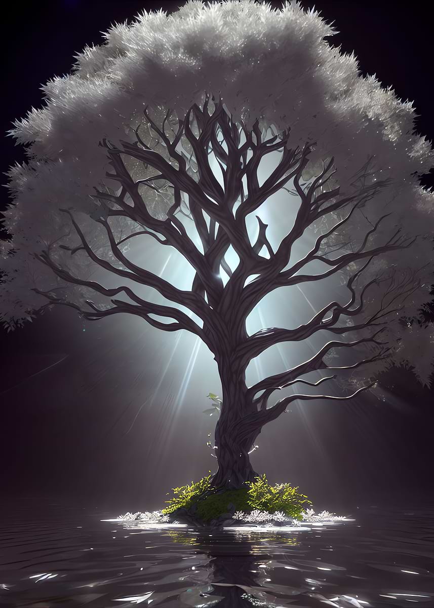 'Tree of Light' Poster, picture, metal print, paint by J R | Displate