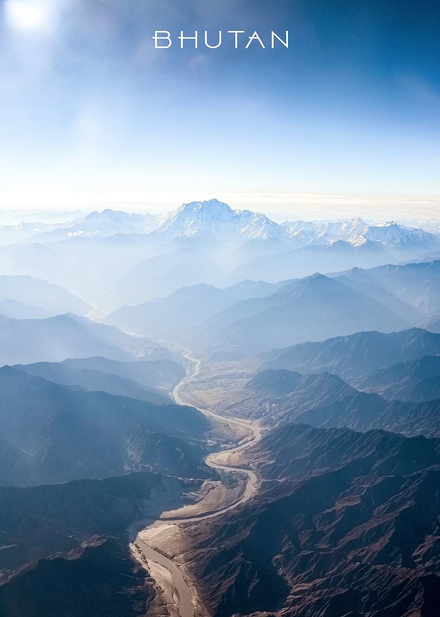 'Bhutan ' Poster, picture, metal print, paint by Famous City | Displate