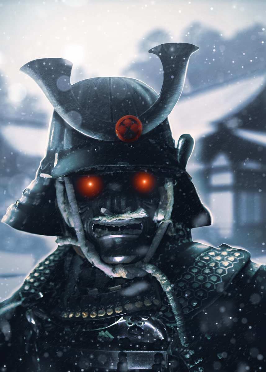 'Snow Samurai Warrior' Poster, picture, metal print, paint by Sebastian ...